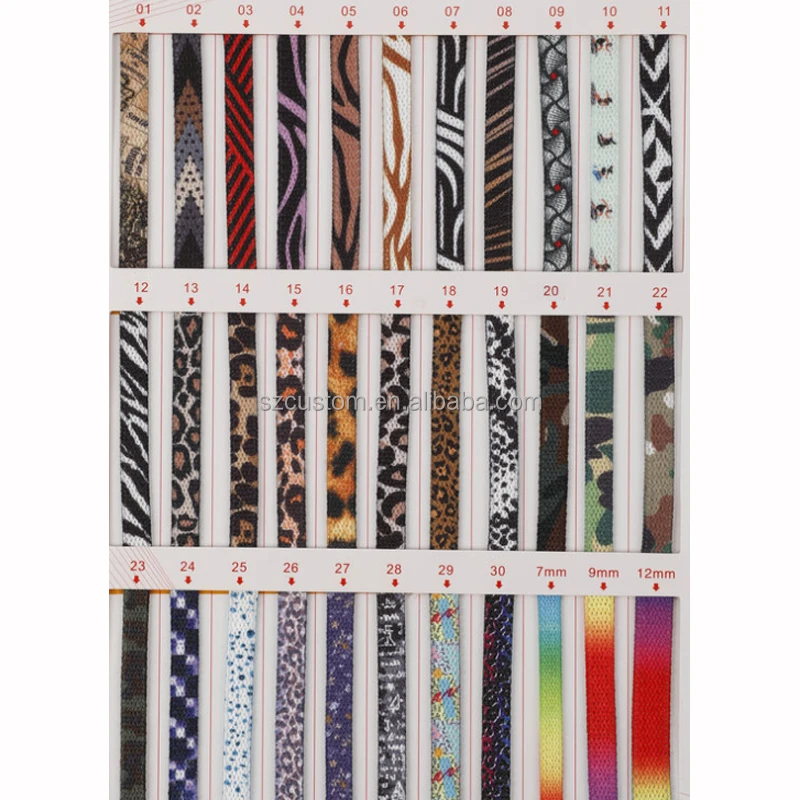 Custom 6mm Round Flat Jacquard Logo Drawstring Cord