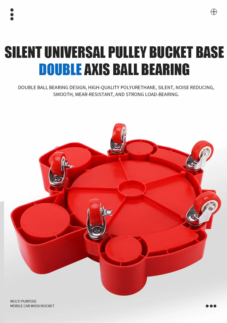 Car Detailing Plastic Bucket Car Wash Storage Bucket With Grit Guard ...