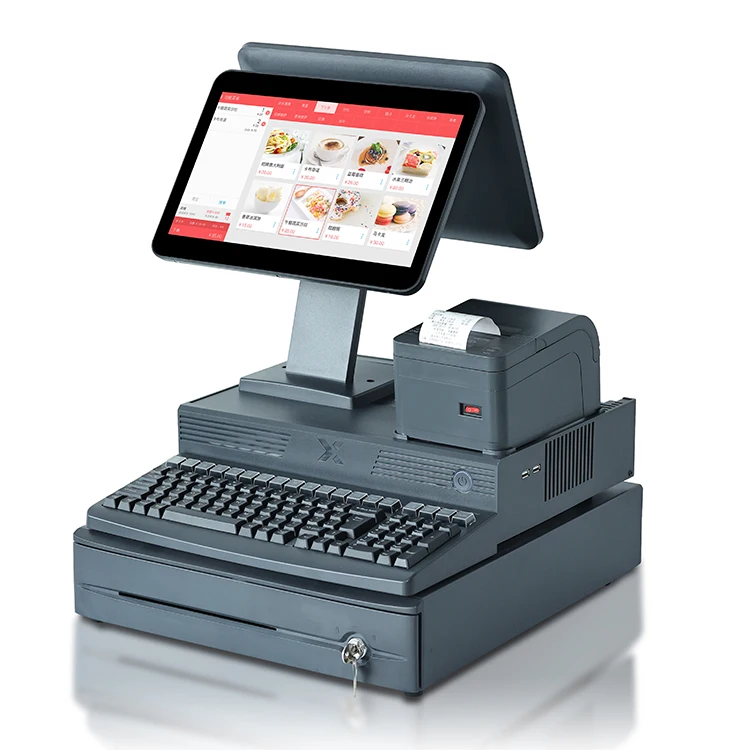 14" Dual Touch Screen Windows 10 True Flat Touch Screen All In One Cash ...