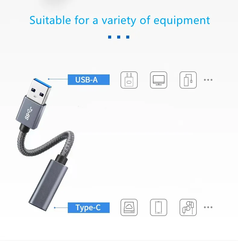 Premium Quality Type C Female To Usb 3.0 Male Port Adapter Cable Usb-c ...
