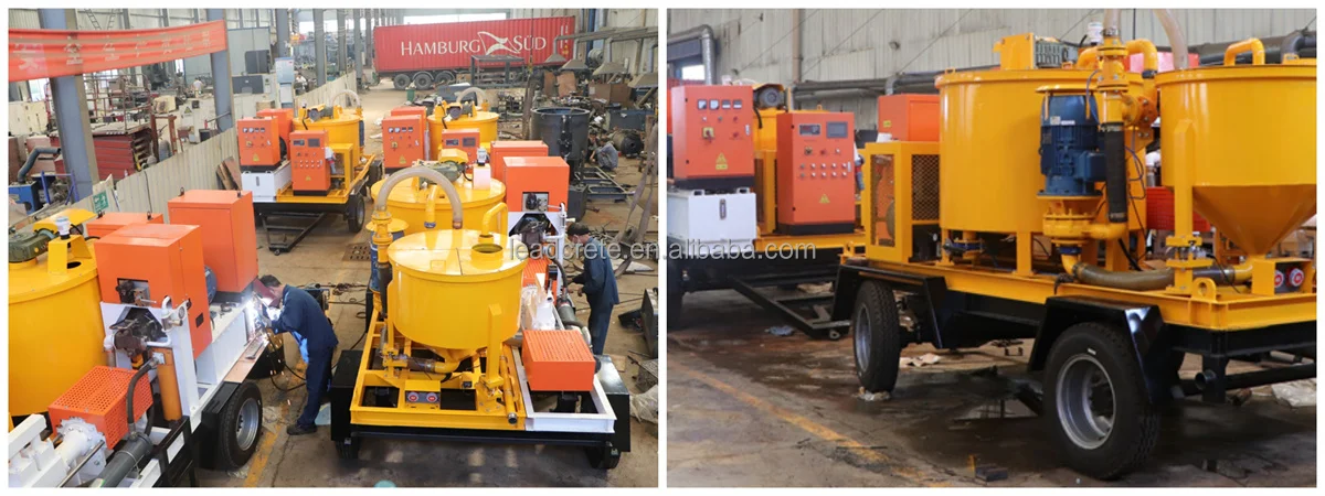 Electric Grout Mixing With Screw Feeder Grouting Pump With Mixer ...
