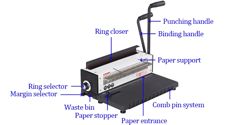 RAYSON TD-1500B34 Binding Machine - 34 Holes Punching Capacity
