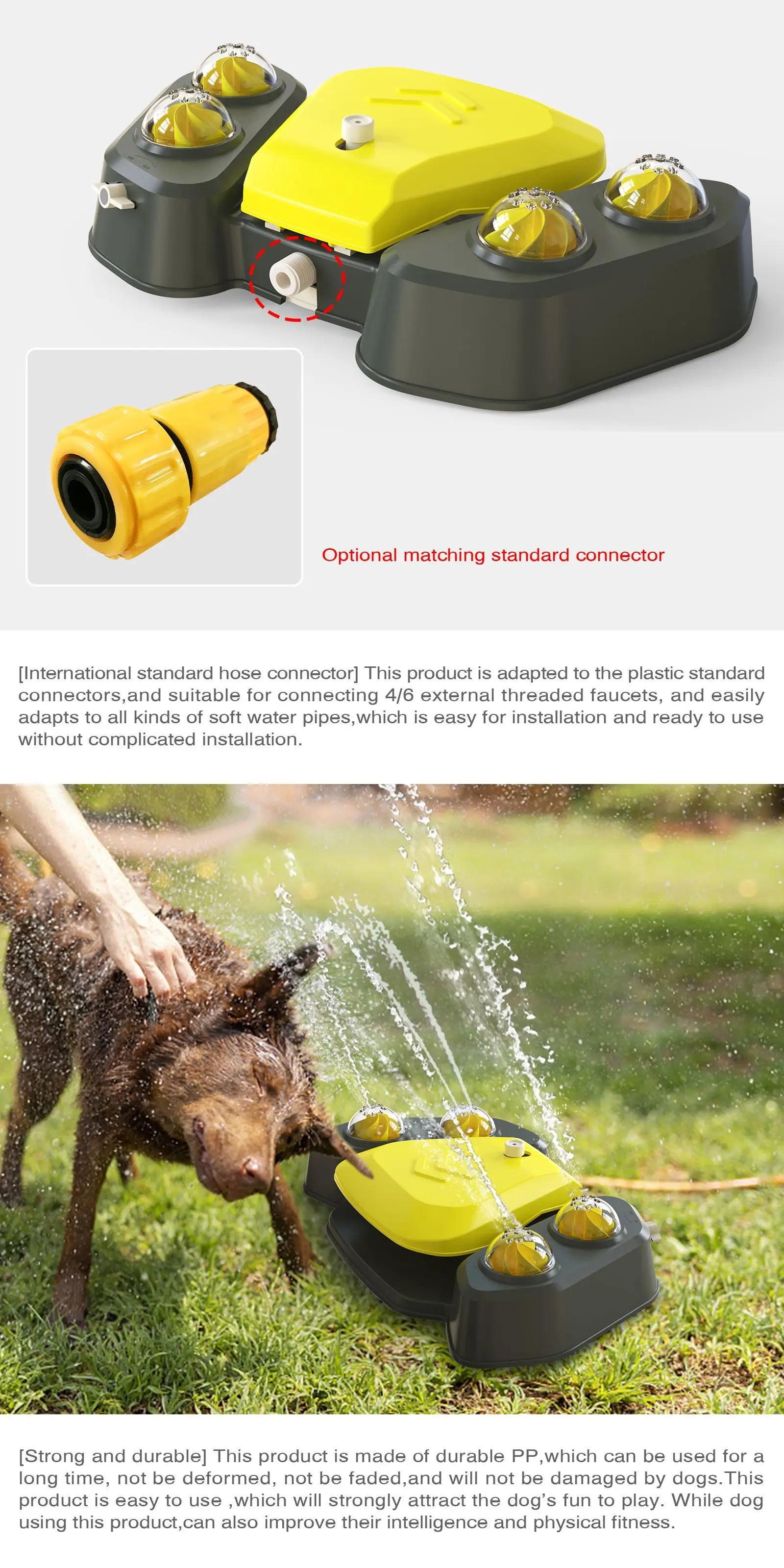Outdoor Dog Water Dispenser Automatic Pet Drinking Fountain Paw ...