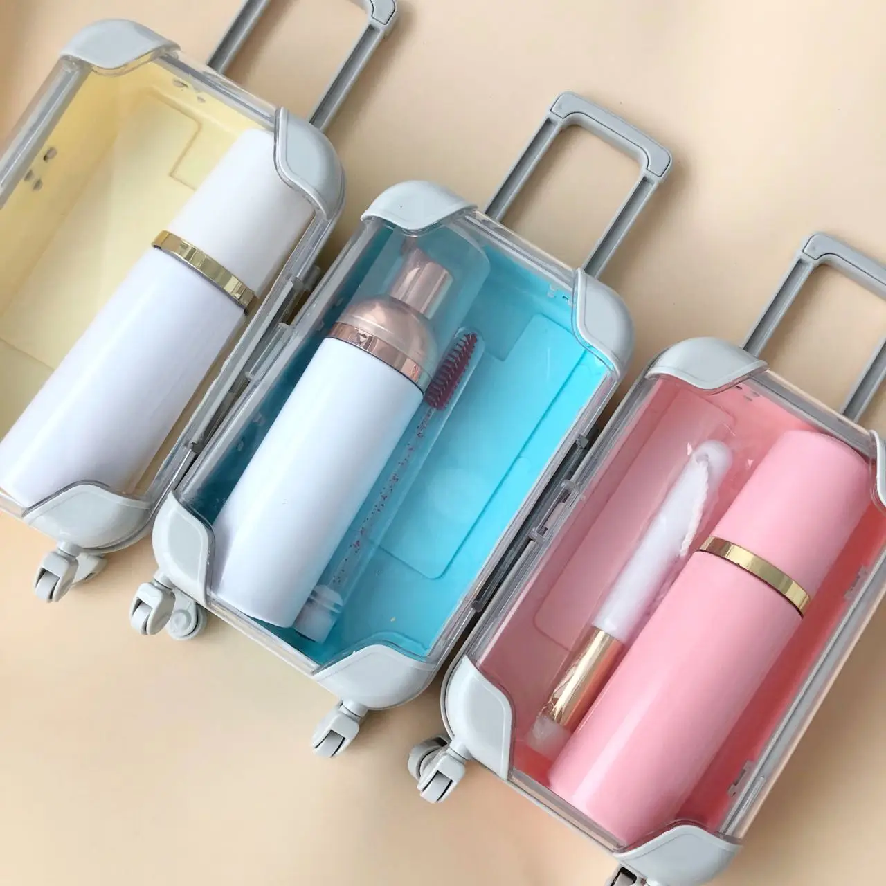 Transparent Mini Toy Suitcase Storage Box For Lipgloss Mini Travel ...