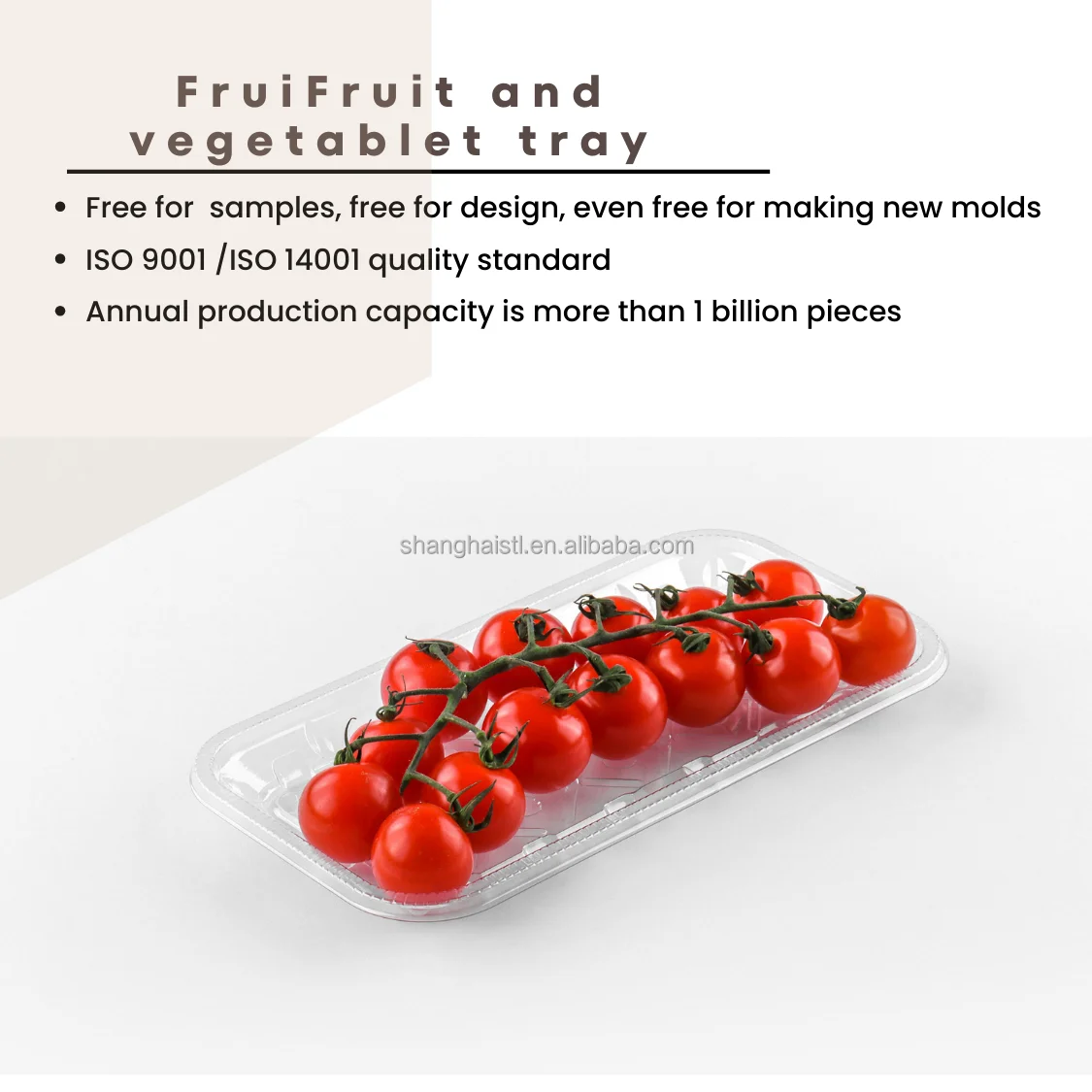 Custom Vegetable Fruit Plastic Tray Disposable Sealable Film Food Grade ...