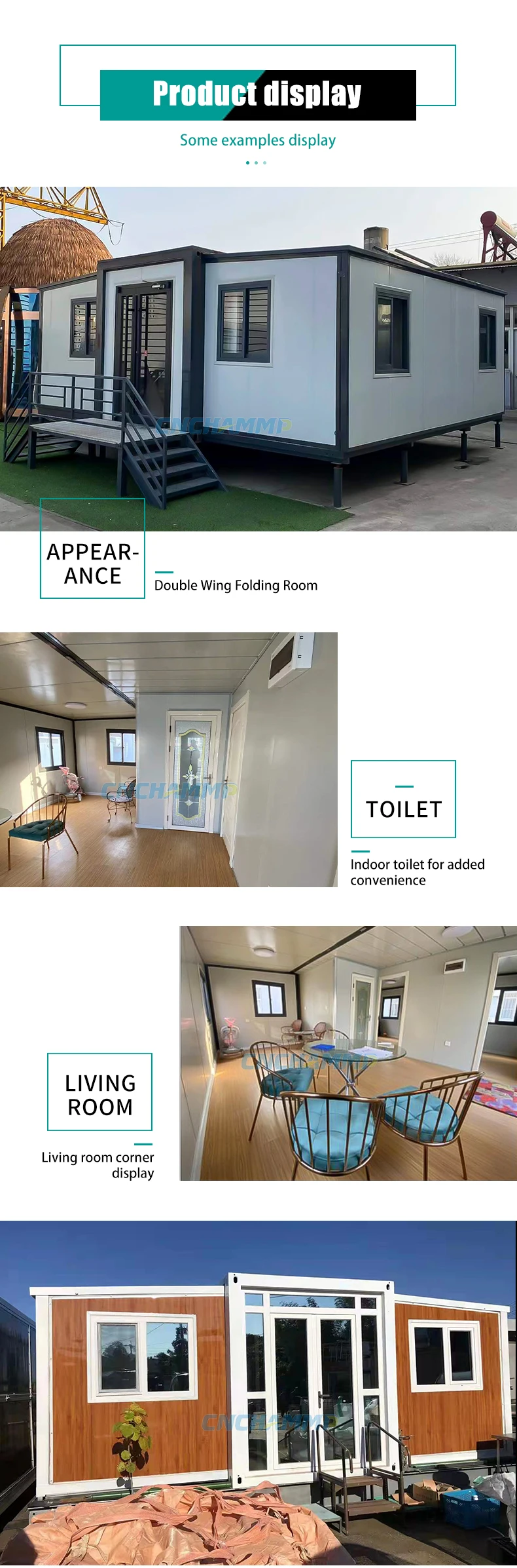 Chammp Prefab Villa Modular Prefabricated Shipping Container House for ...