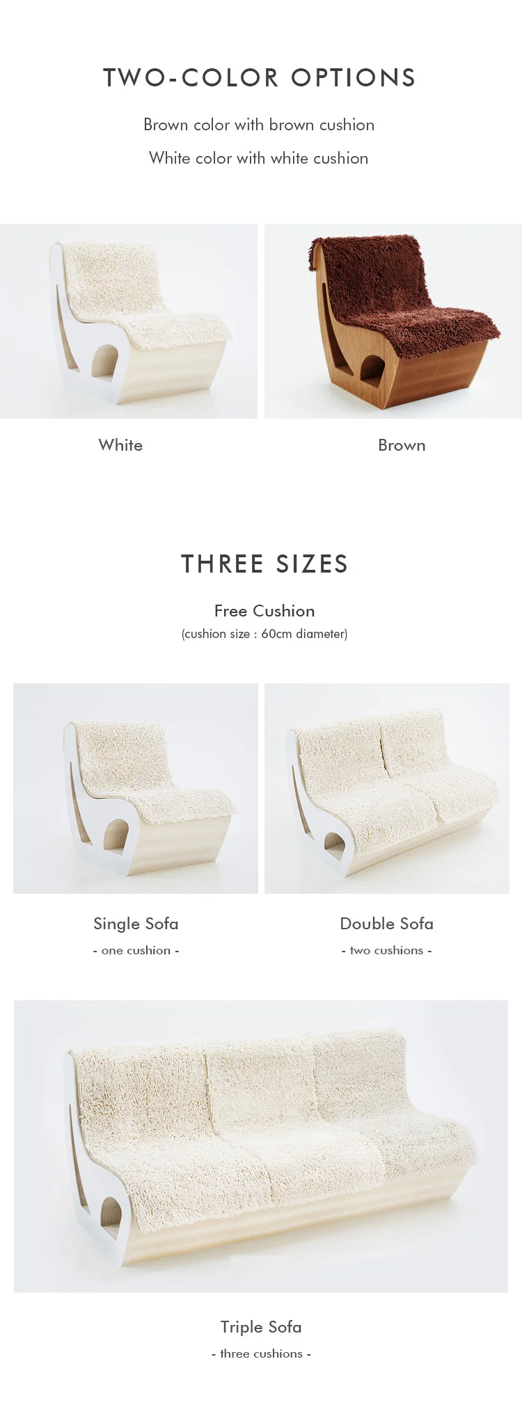 1 To 3 Seats Paper Sofa Folding Sofa Eco-friendly Craft Paper Living ...