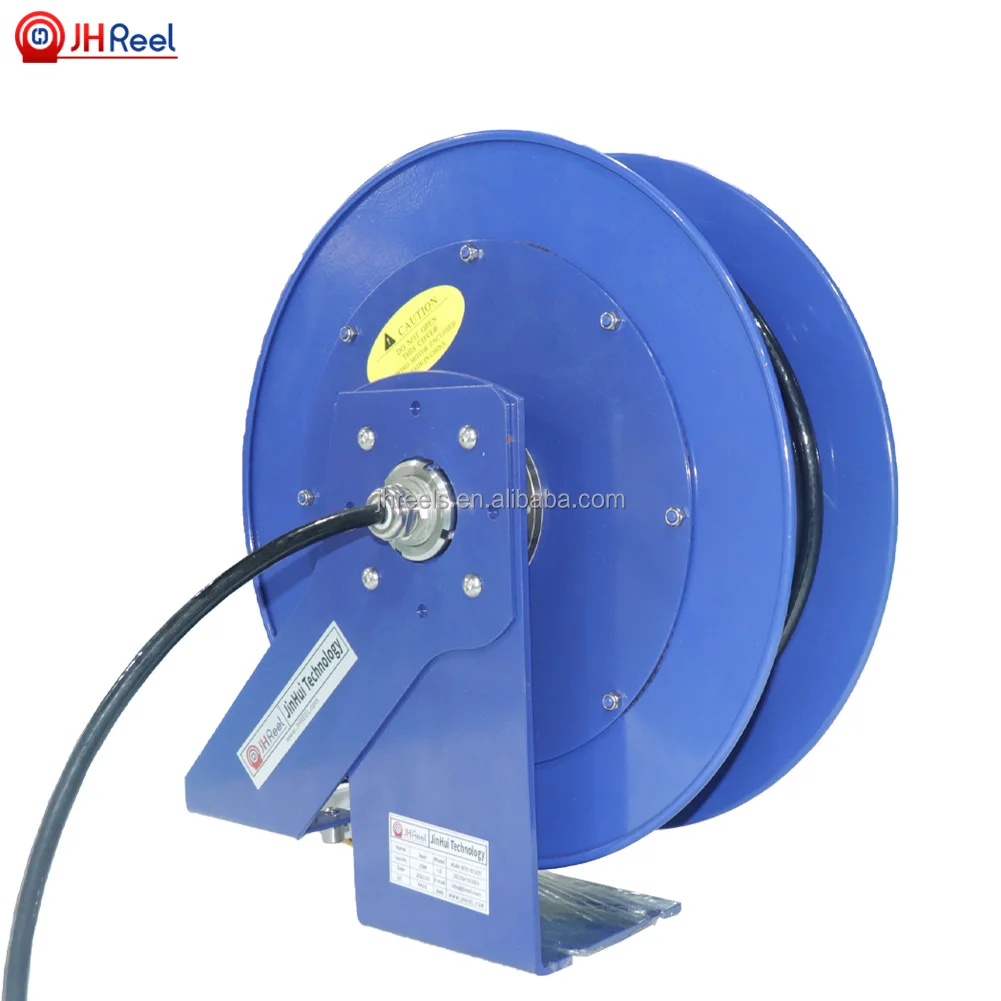 Empty Cable Reel Auto Rewind Cable Reel Stand Spring Loaded Crane Cable ...