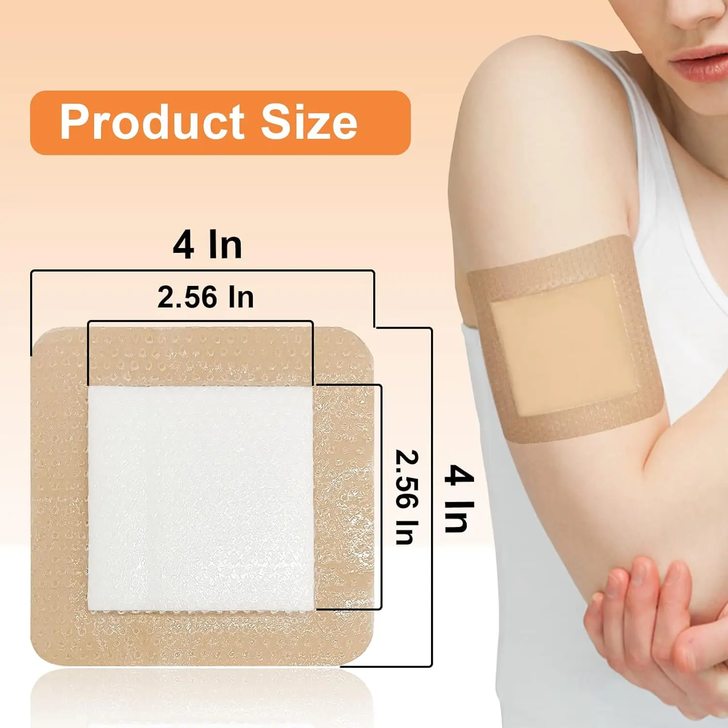 Silicone Foam Dressing With Border Adhesive Waterproof Wound Dressing ...