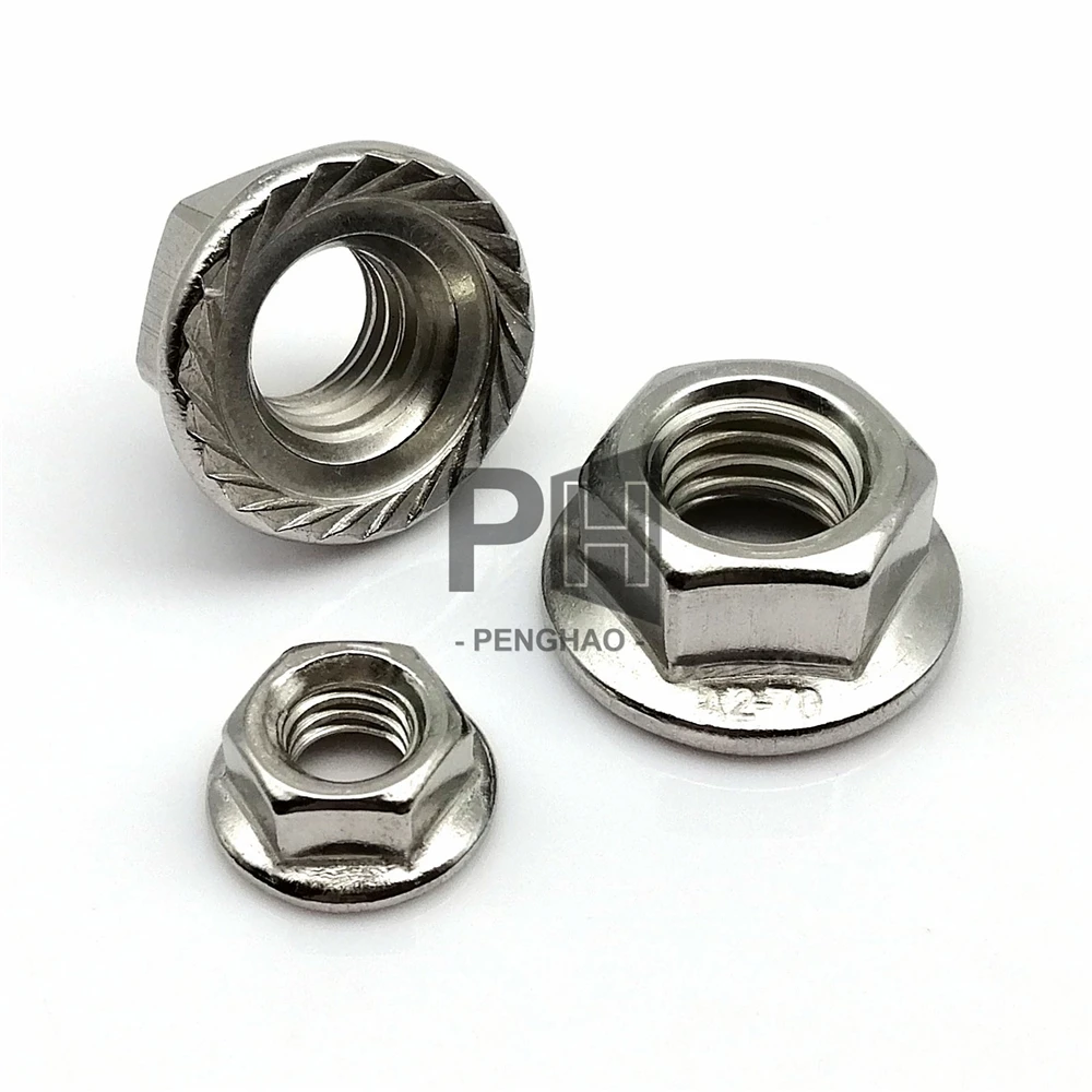 M3 M4 M5 M6 M8 M10 M12 High Quality Stainless Steel Din6923 Hexagon Hex ...