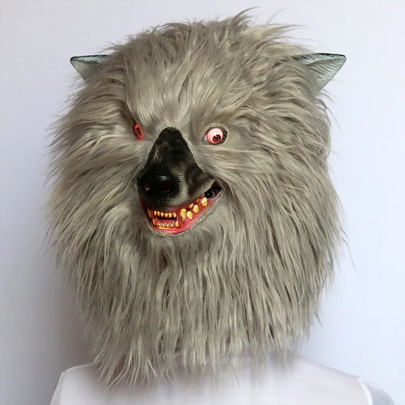 Wolf Moving Jaw Mask - Lifelike Furry Suit Headgear