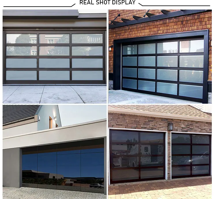 Glass Full View Automatic Garage Door Mirror Glass Garage Door ...