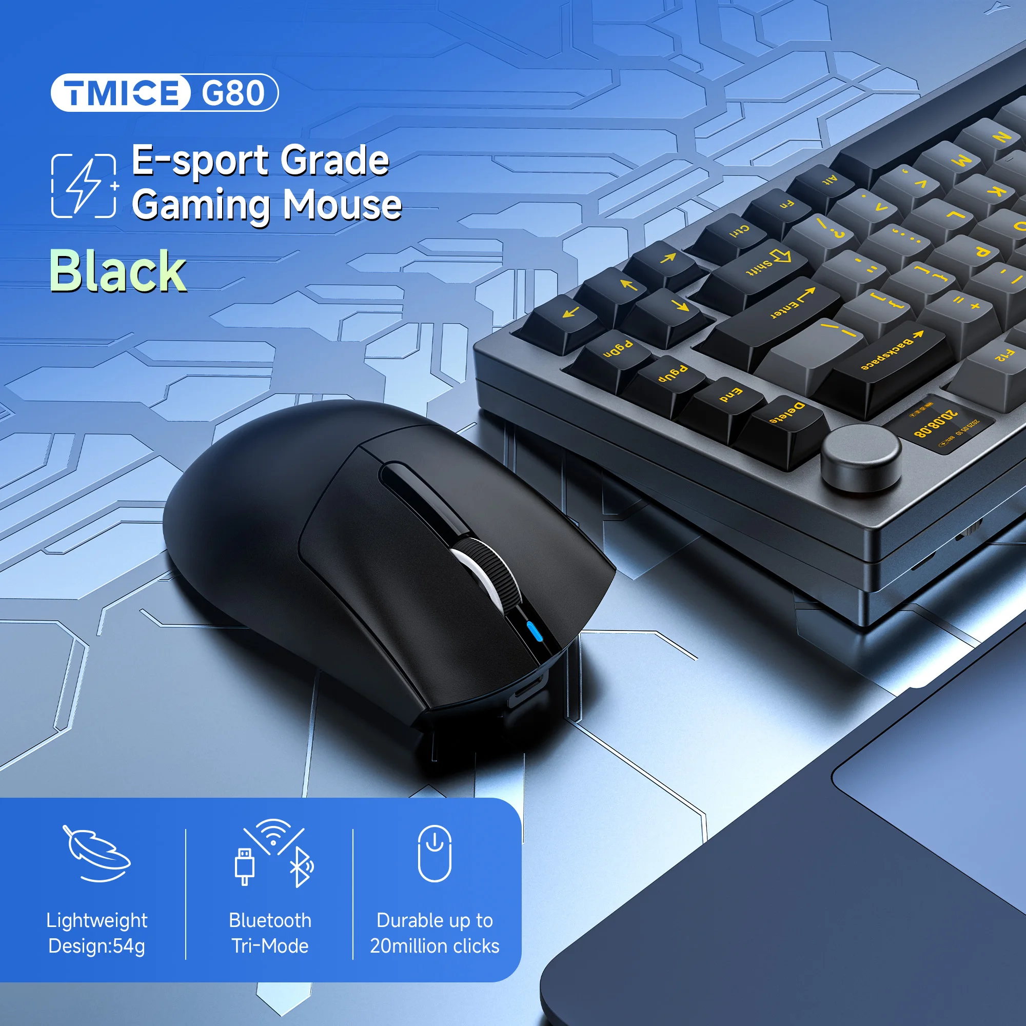 Ultralight Esports Wireless Gaming Mouse 54g Lightweight 8K Polling 26K ...