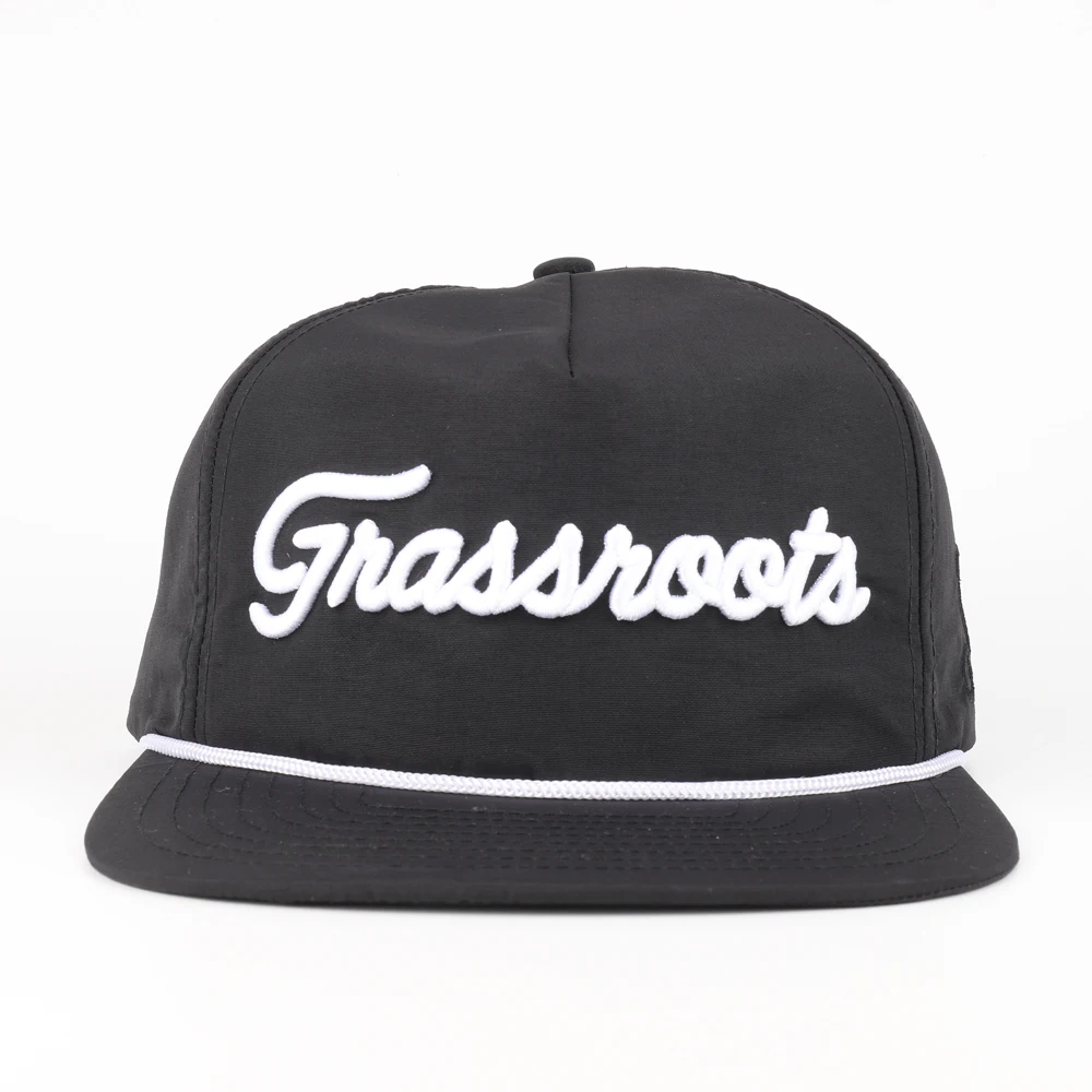 Custom High Quality Unstructured 5 Panel Flat Bill Blank Snapback Hat ...