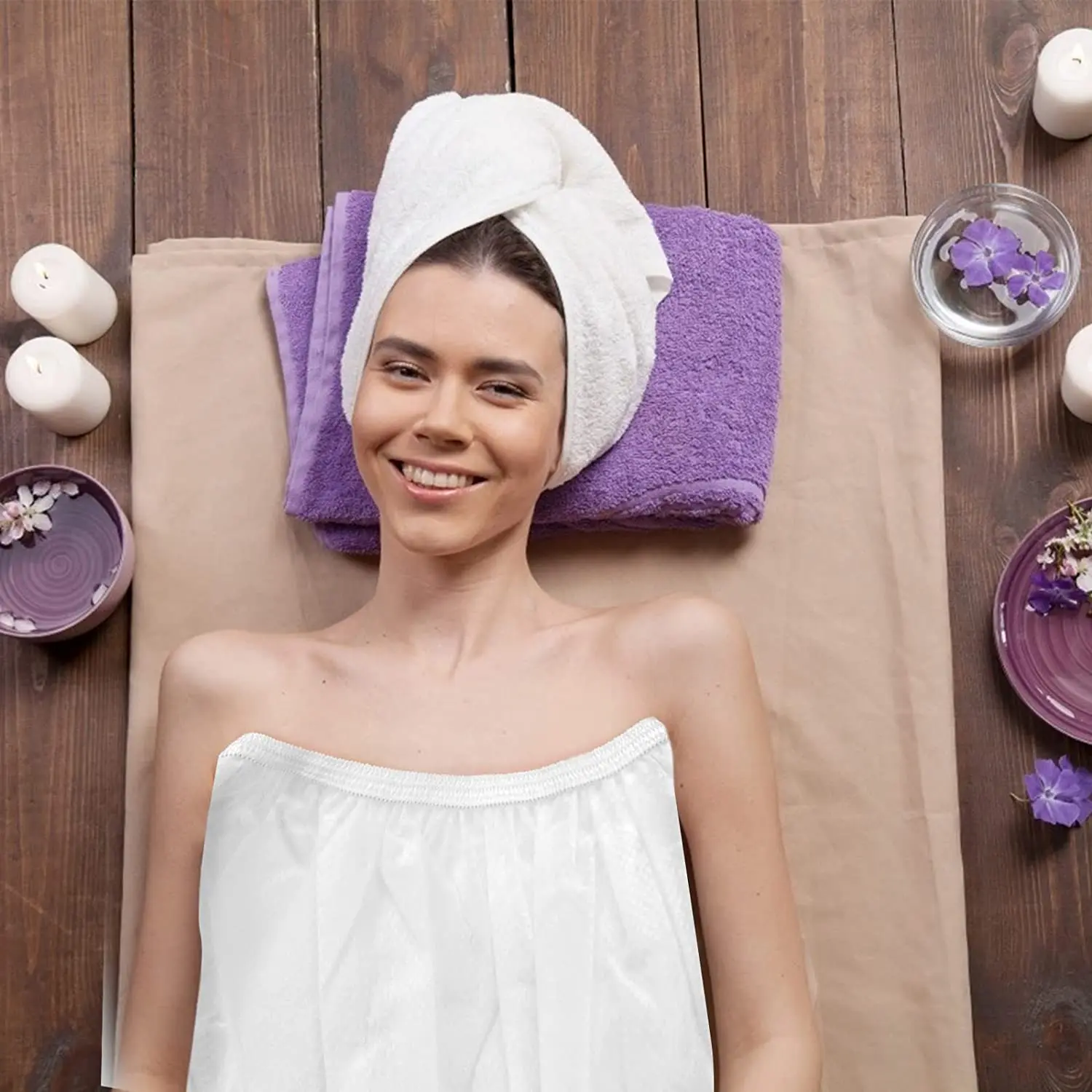 Disposable Spa Body Wrap Bathrobe - Non Woven & Breathable