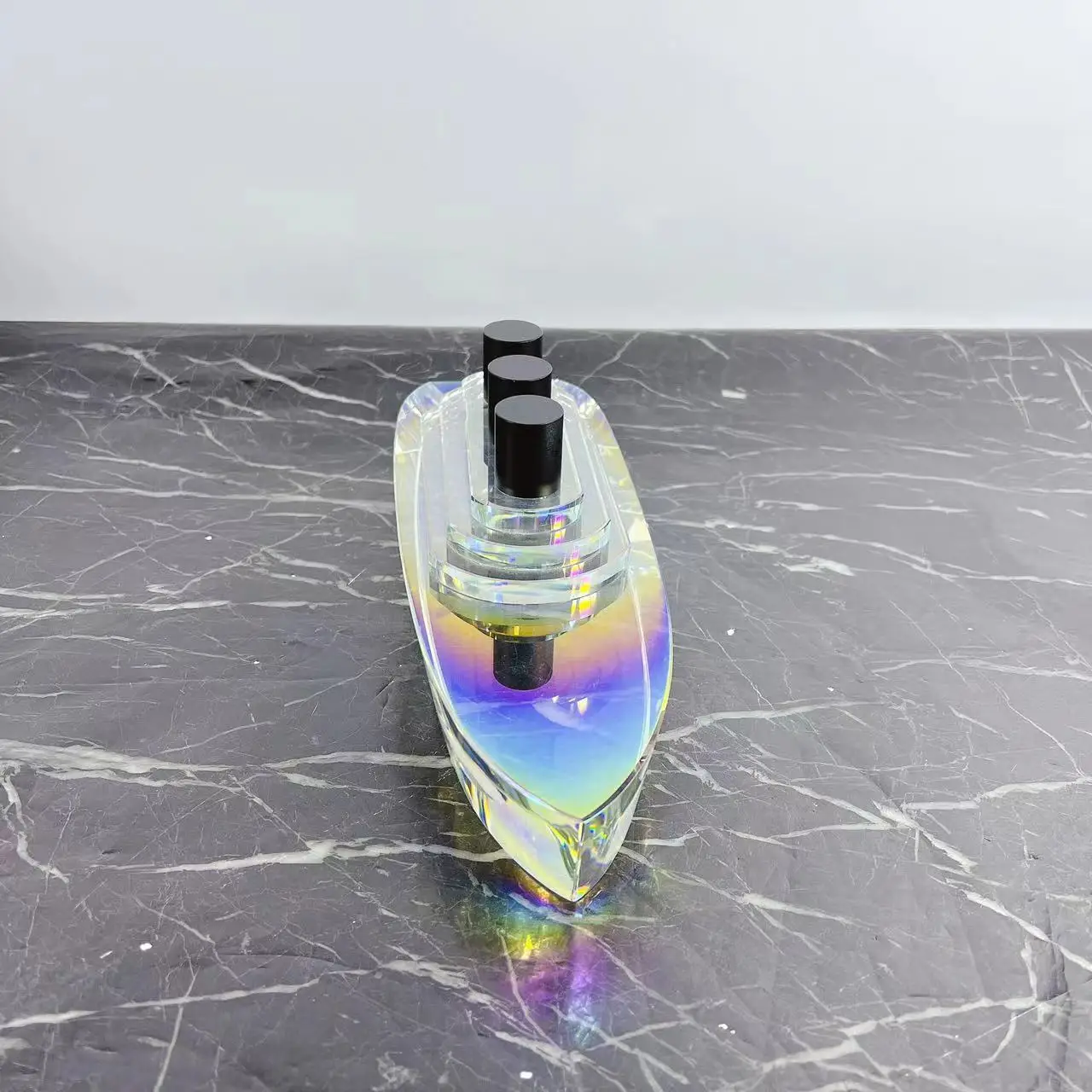 Luxury Crystal Ship Model - Perfect for Indoor Party Decor