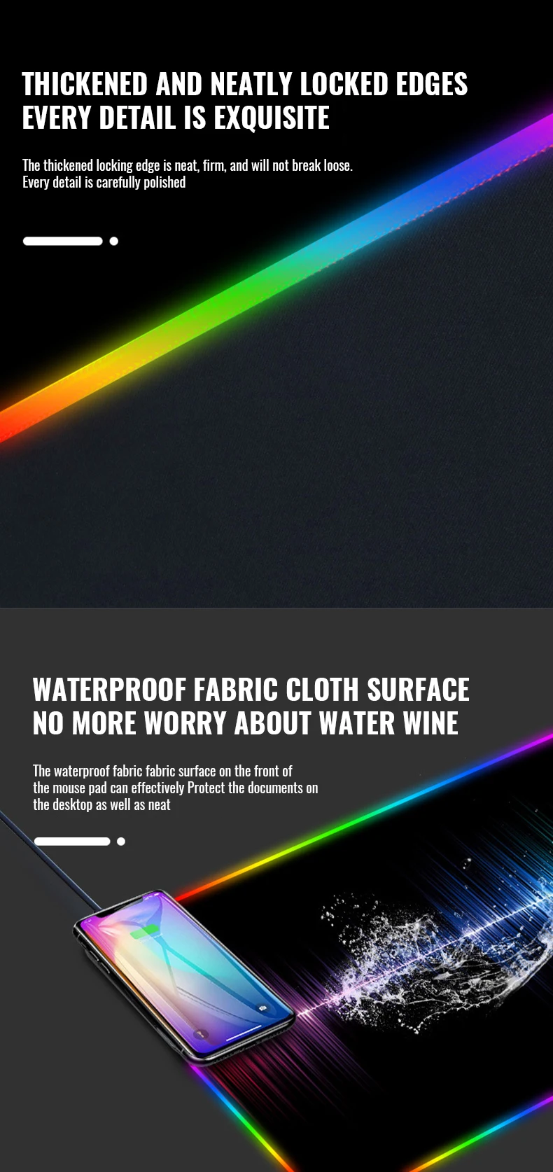 Wholesale Custom Desk Play Mats Led Light Rgb Mouse And Keyboard Pad ...