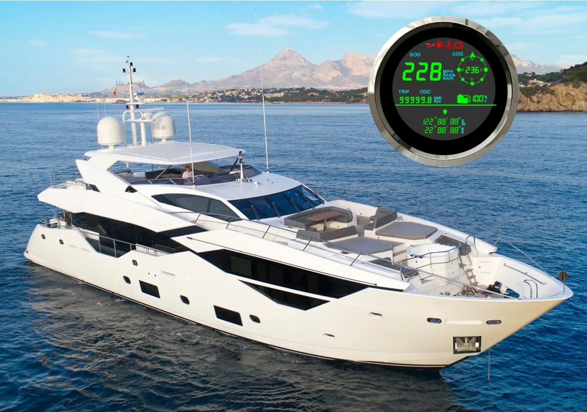 Full Digital GPS Speedometer for Racing Car Motorbike 200kph Mph Knots ...