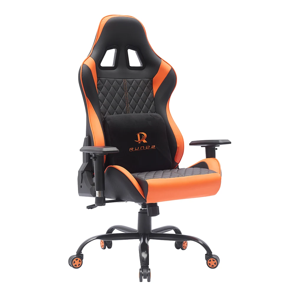 Profesional High Back Adjustable Armrest Orange Gaming Chair Silla ...