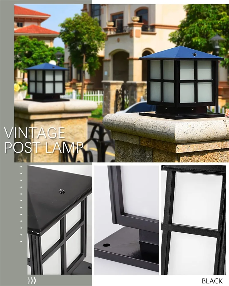 10inch Led Column Light Aluminum Led Post Lamp Outdoor Ip55 Waterproof ...