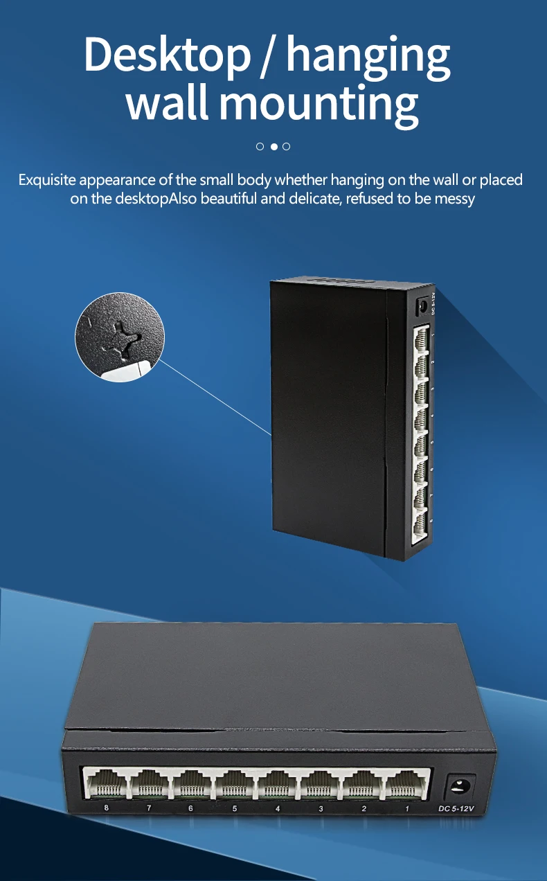 8-port Ethernet Switch 1000mbps/gigabit Ethernet Desktop Switch Hub For Home Network Camera ...