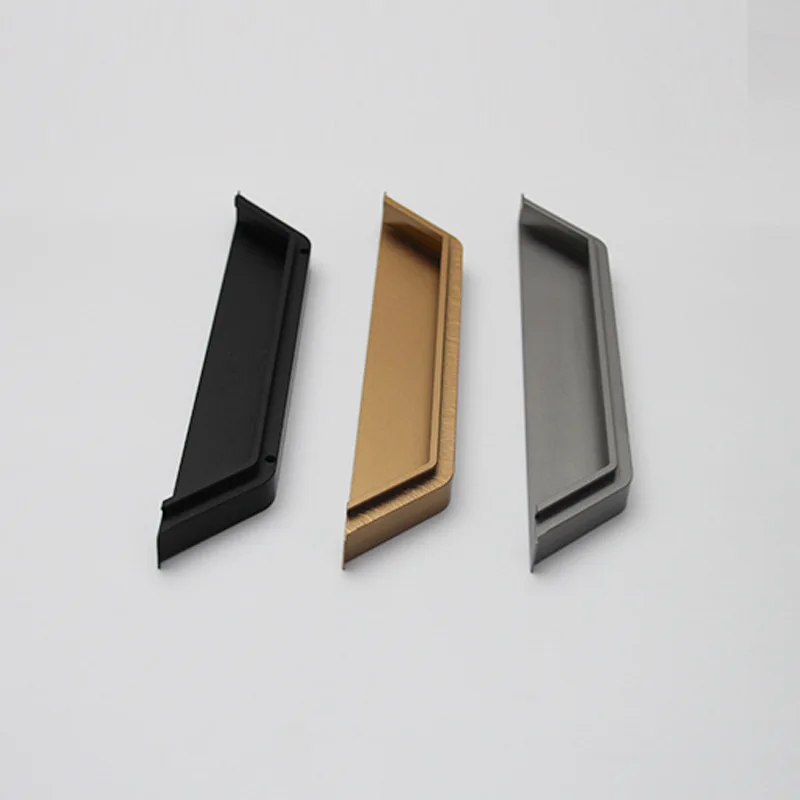Aluminium Recessed Drawer Pulls Concealed Cabinet Flush Pull Handles ...
