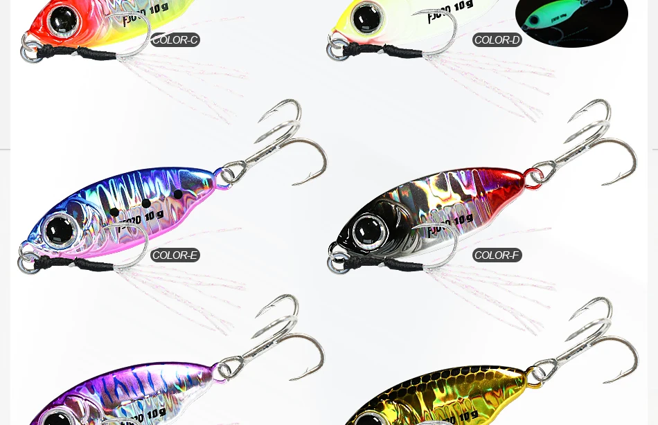 Fjord High Quality Jigs 10g 15g Metal Lure Jig With Hooks Lead Casting ...
