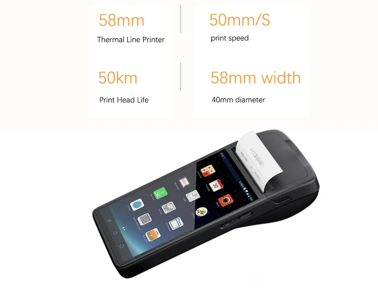 TC-TOUCH T1 5.5" HD Android Handheld POS System - 4G, NFC, WiFi, 58mm ...