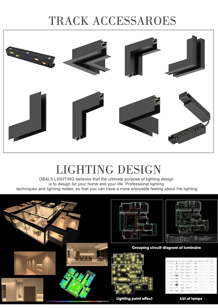 Commercial Project Track Lights Rail Lighting System Led Ceiling ...