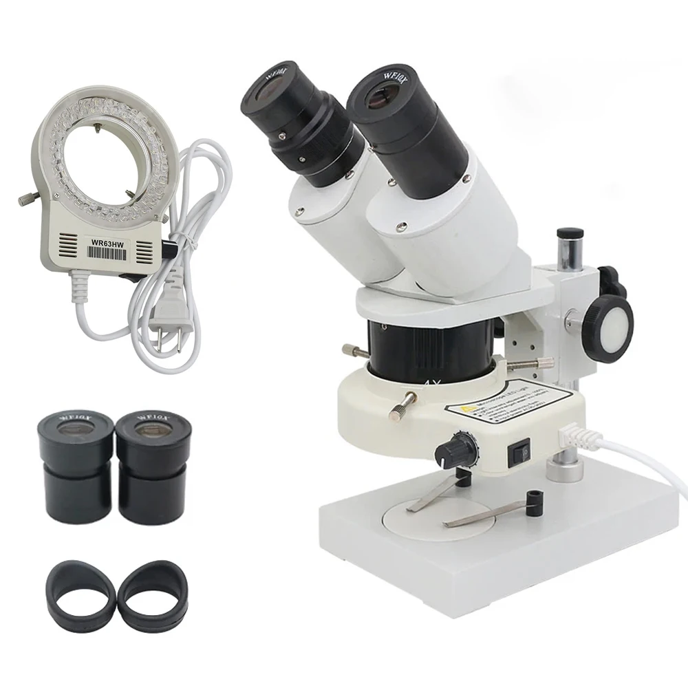 20X 40X PCB Repair Microscope with LED Ring Light for Inspection