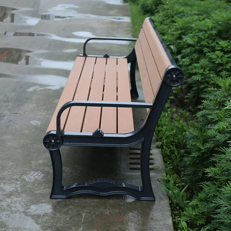 Custom Outdoor Antique Wpc Wood Park Bench Seat Outside Garden Patio ...