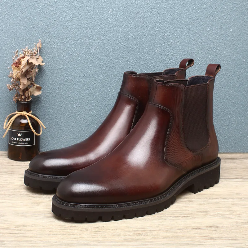 Trendy Genuine Leather Chelsea Boots High Quality Handmade Wear ...