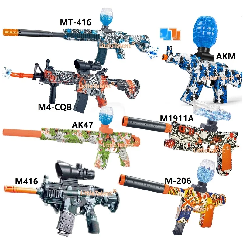 Gell Blaster Splatter Ball Gun M416 Automatic Electric Gel Gelblaster ...