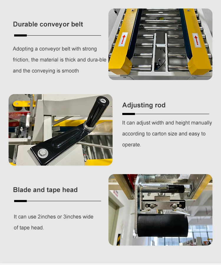 Pneumatic Fully Automatic Flaps Folding Adhesive Tape Case Carton ...