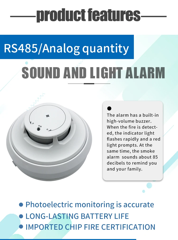 Rs485/ Gprs / Lora Wireless Iot Smoke Detector Fire Alarm Sensor - Buy ...