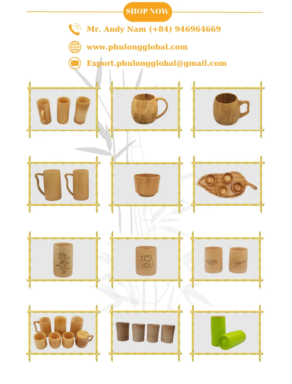 Accept Custom Wooden Coffee Cup Eco Friendly Drink Cup Bamboo Wooden ...