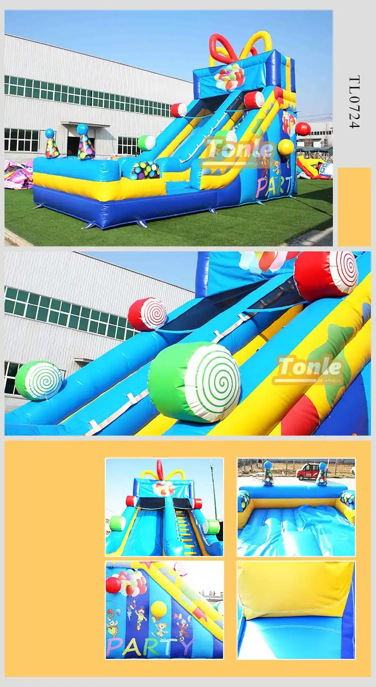 Happy Birthday Slide Inflatable Kids Gift Dry Slide for Party Rental ...