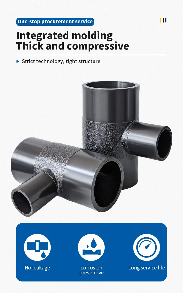 T90 Fire Fighting Pipe Fitting Butt Weld Straight Reducing Tee Hdpe ...