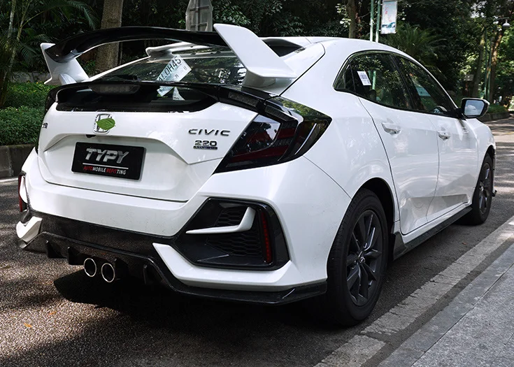 Automotive Parts Typer Style Rear Spoiler For Honda Civic Hatchback ...
