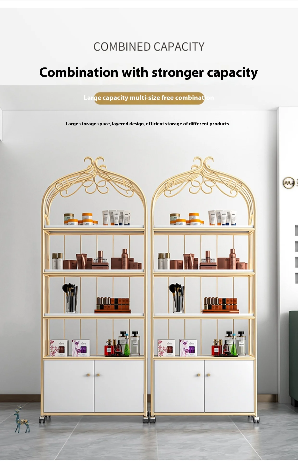 Beauty Salon Product Display Cabinet Storage Rack For Cosmetics Shelf ...