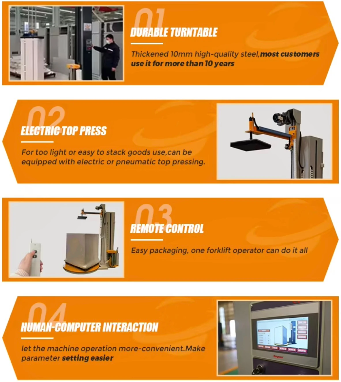 Fully Automatic Wrapper Sealer Vertical Pallet Stretch Wrapping ...