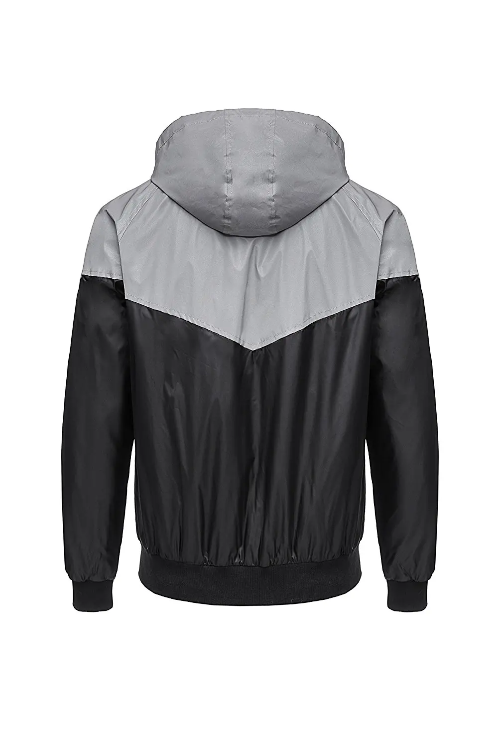 Custom 3 Meter Reflective Zippered Hooded Jacket Windbreaker Coat ...