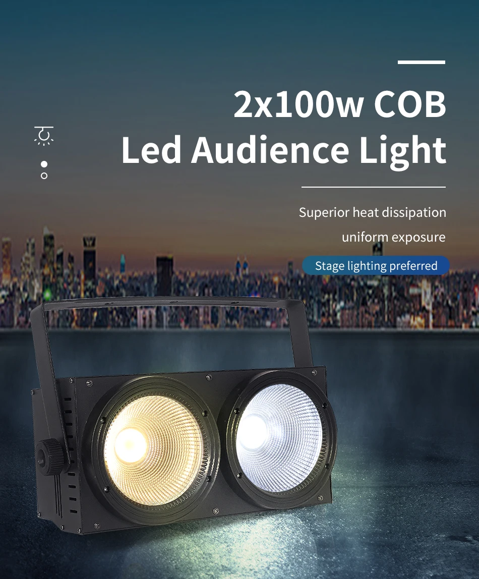 AICPOSE Professional Stage Lighting 200W Warm White COB LED Blinder ...