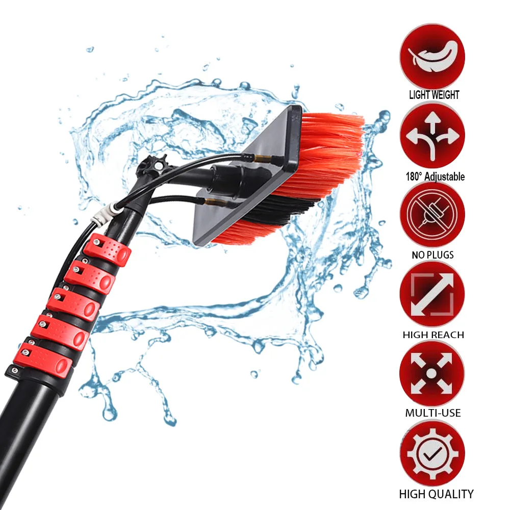 Factory Telescopic Water Fed Pole Easy Cleaning Solar Panel Brush ...