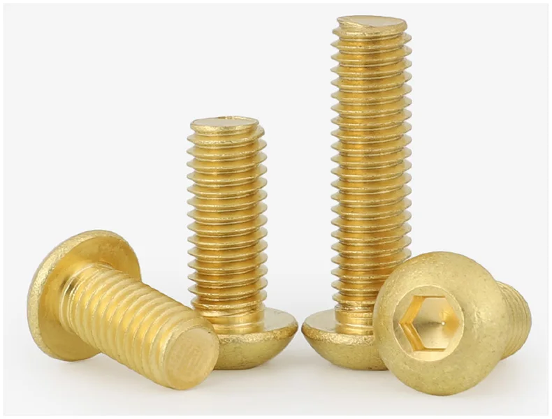 M3 - M8 Brass Iso Din 7380 Hex Socket Round Head Screws - Buy Button ...