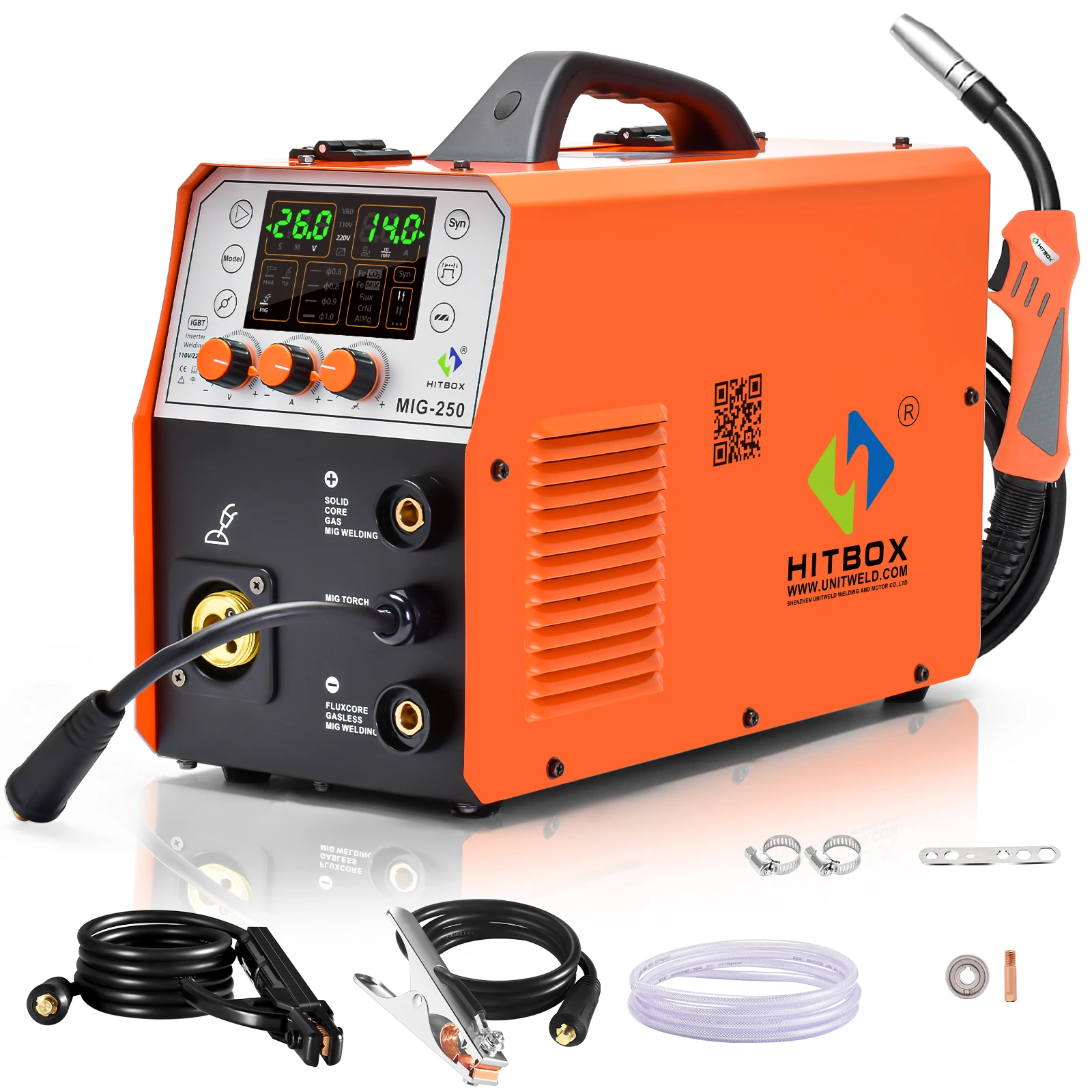 Single Phase Double Pulse Welder Aluminum Welding Machine 250 MIG ...
