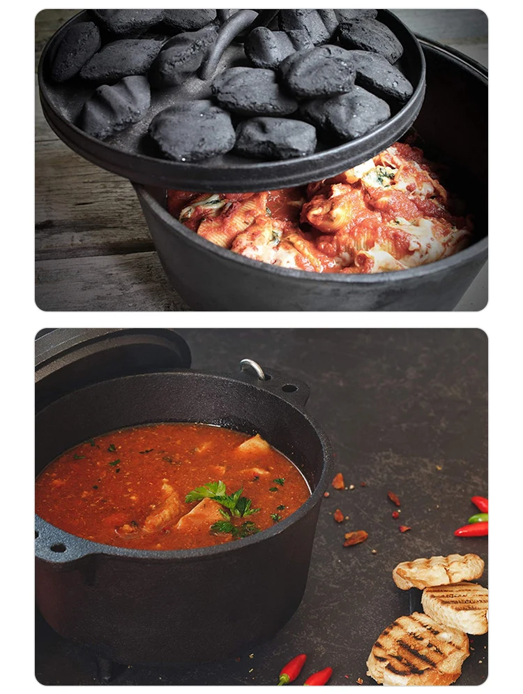 Customized Outdoor Cast Iron Single Camping Outdoor Picnic Dutch Oven ...