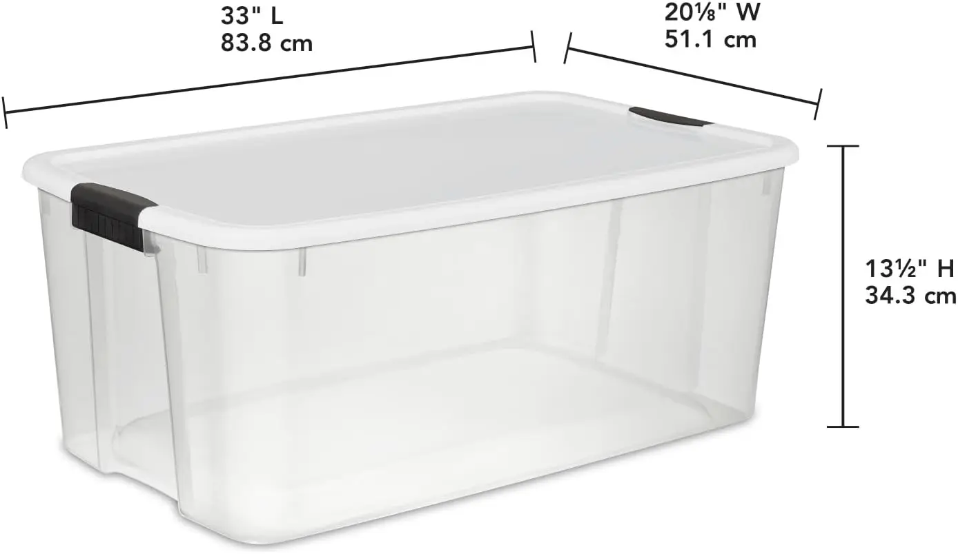 Extra Large Plastic Storage Box with Lids - Organize Efficiently