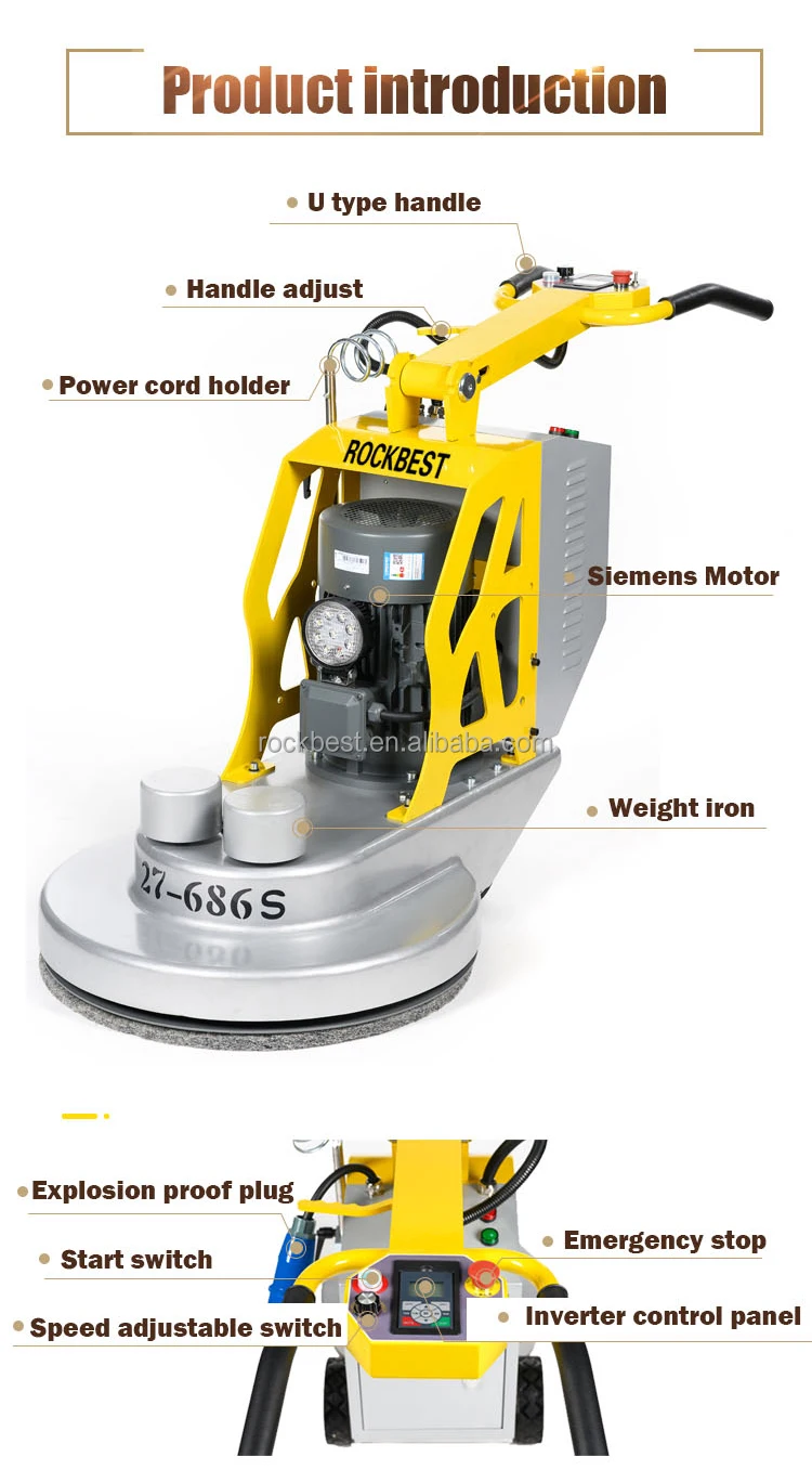 27 Inch High Speed Concrete Floor Polisher - Buy Floor Polisher ...