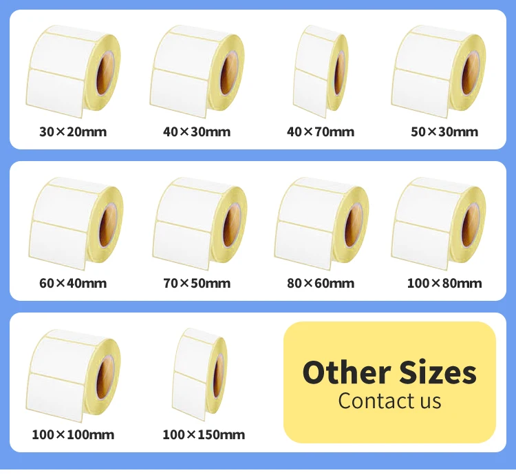 Waterproof Thermal Adhesive Shipping Labels 4''*4'' 58*40 75*120mm ...
